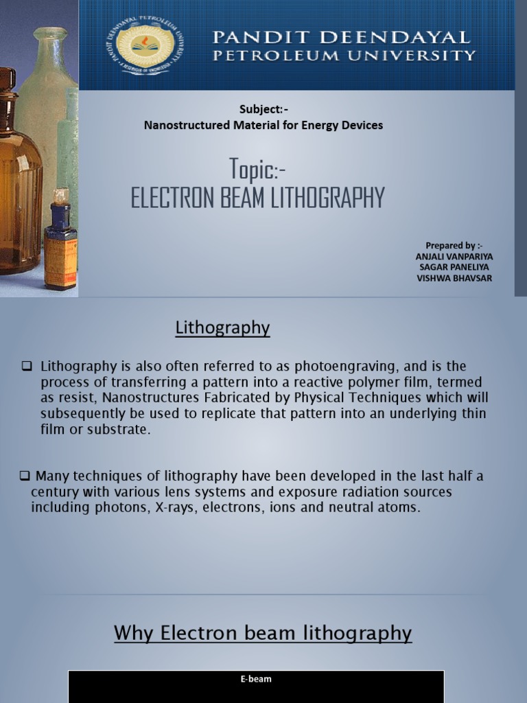 Electron Beam Lithography | PDF | Photolithography | Electron
