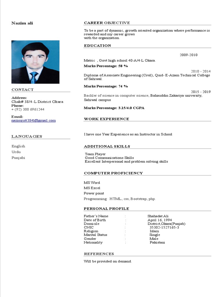 Nazim CV | PDF