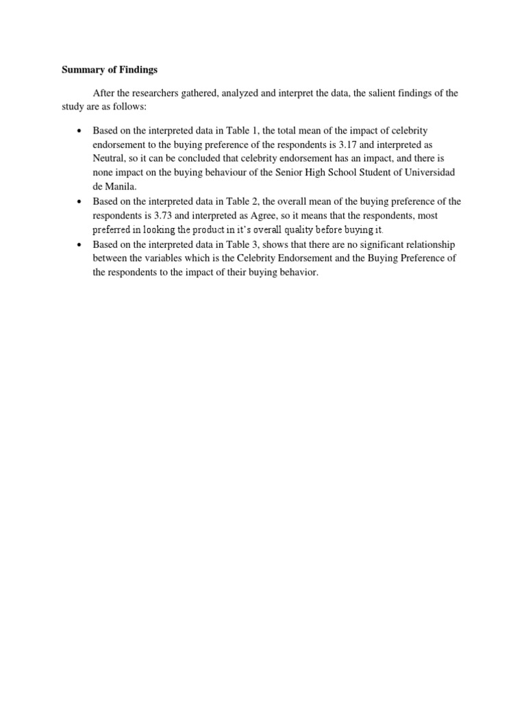 Summary of Findings | PDF