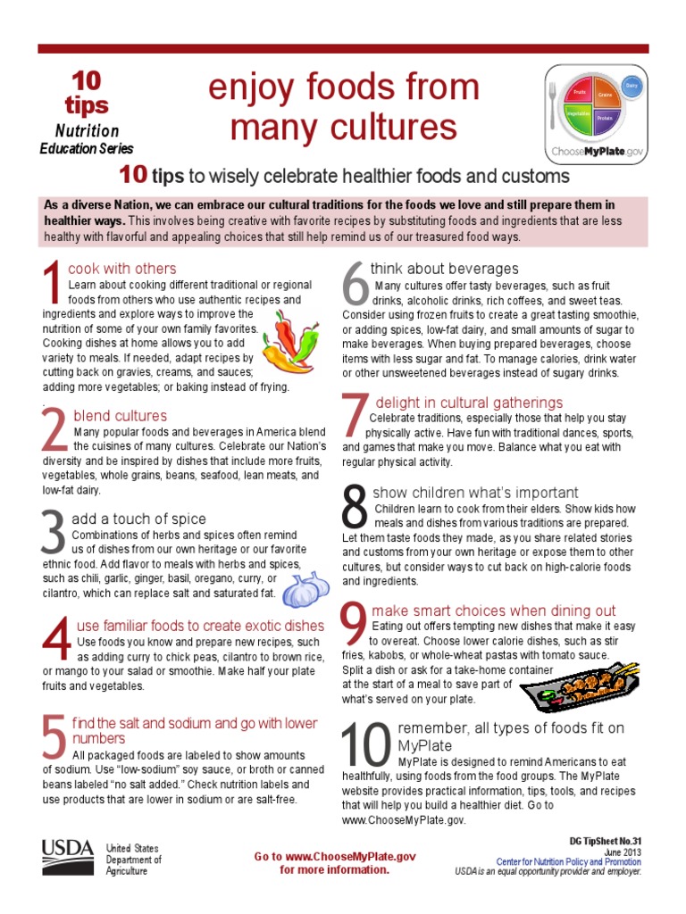 Celebrate Healthier Cultural Foods | PDF | Drink | Foods