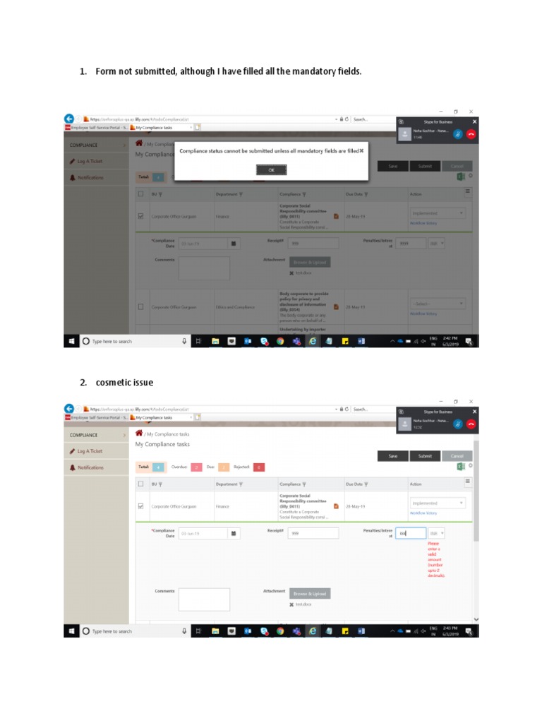 Form Not Submitted, Although I Have Filled All The Mandatory Fields | PDF