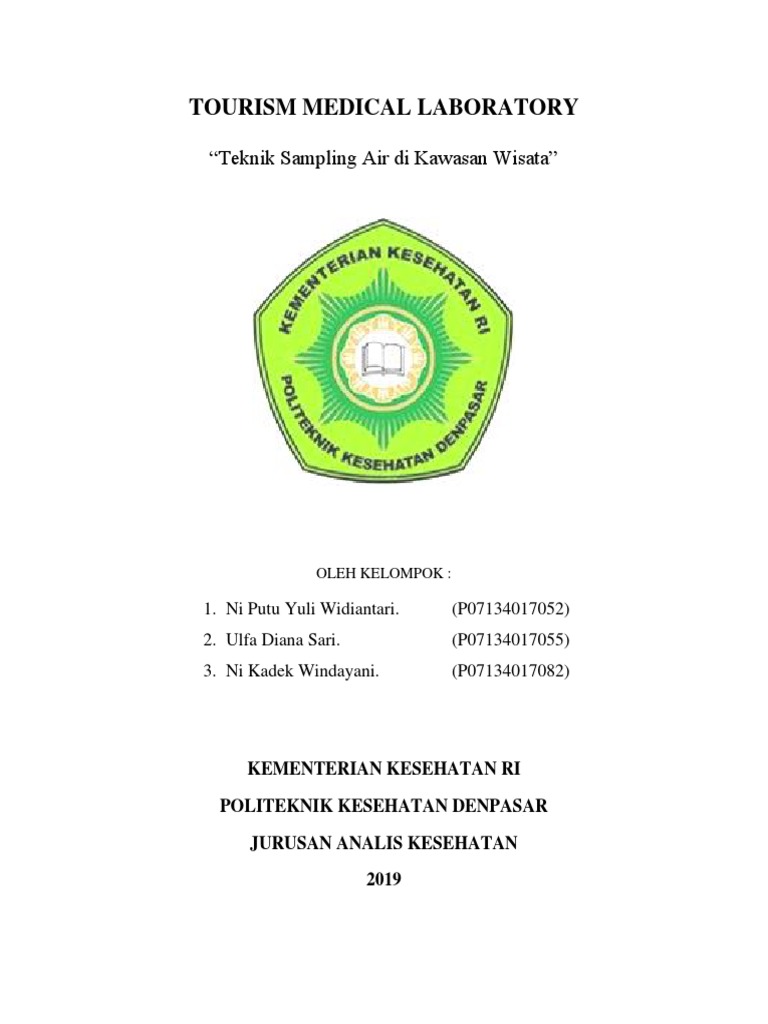 Tourism Medical Laboratory: "Teknik Sampling Air Di Kawasan Wisata" | PDF