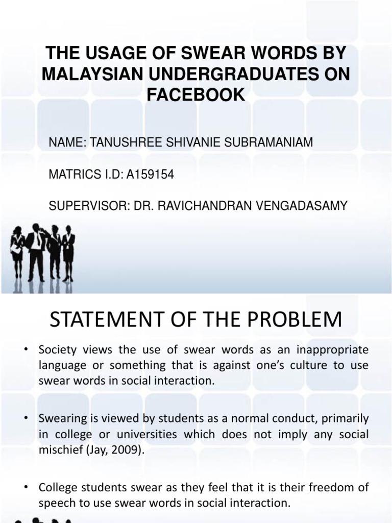 The Usage of Swear Words by Malaysian Undergraduates On Facebook | PDF ...