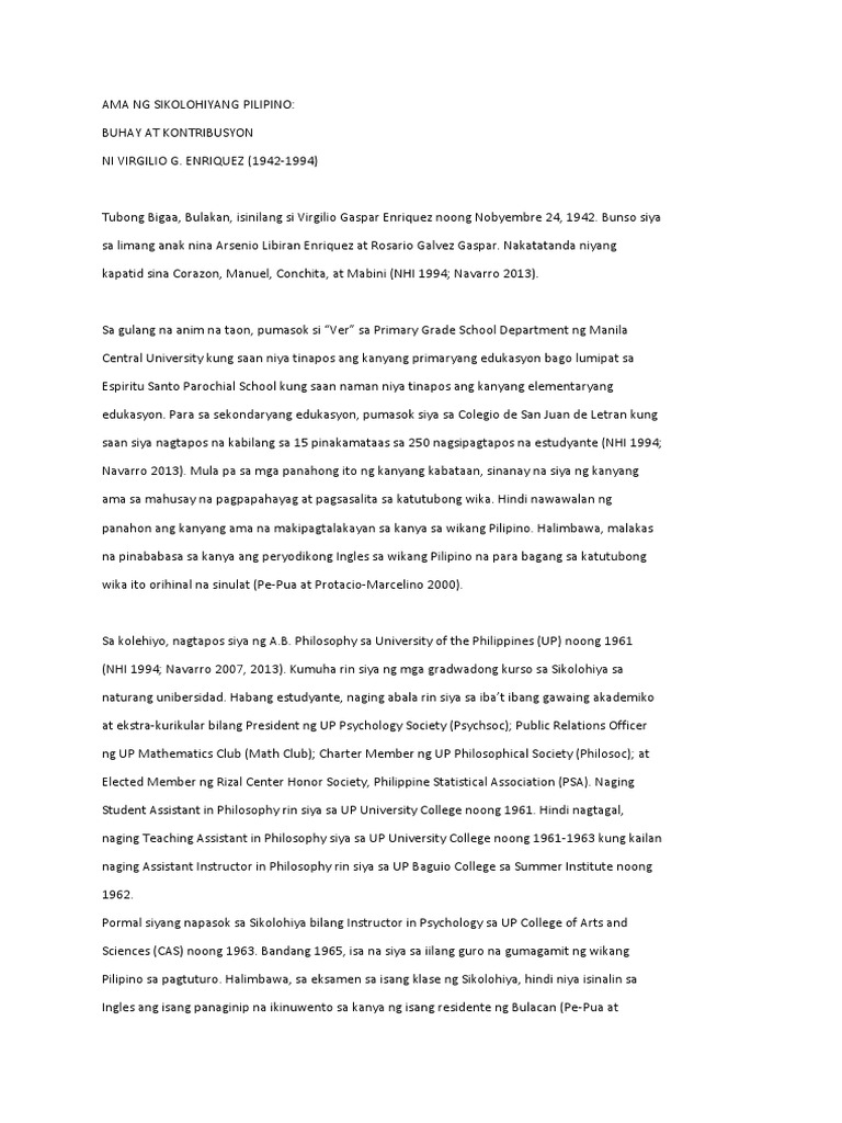 Virgilio Enriquez | PDF