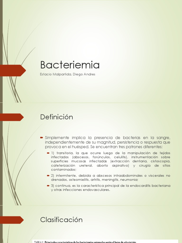 Bacteriemia | PDF | Procariota | Patologia clinica