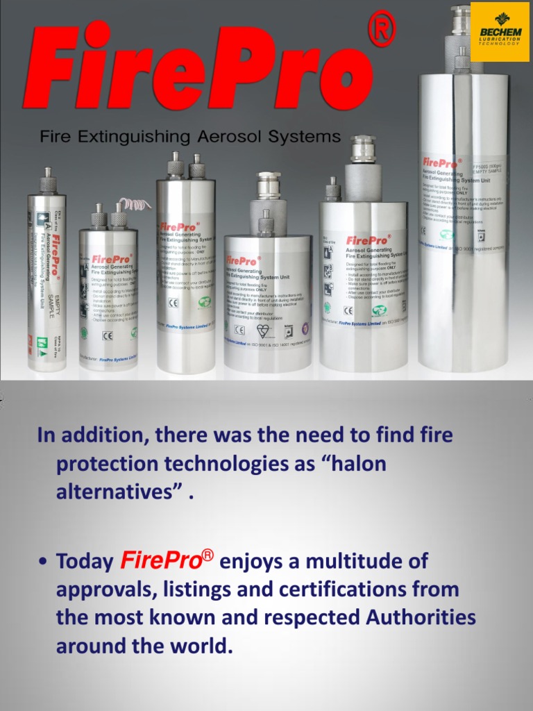 AEROSOL FIREPRO Presentation | PDF | Fires | Energy Technology