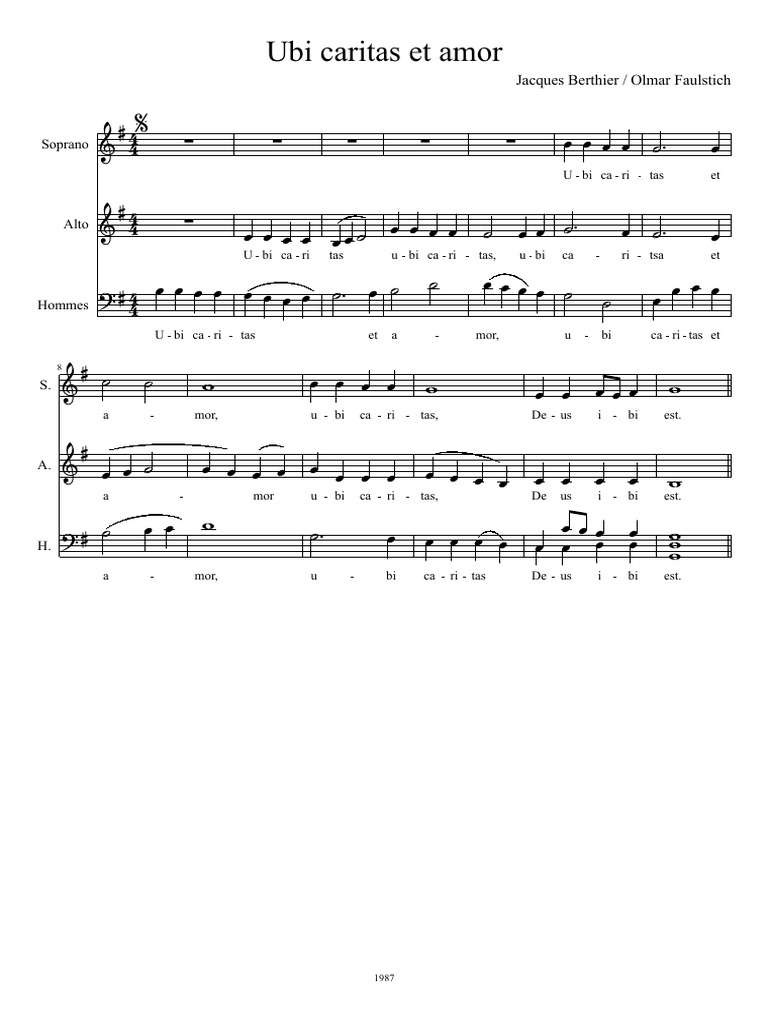 Ubi Caritas Et Amor | PDF