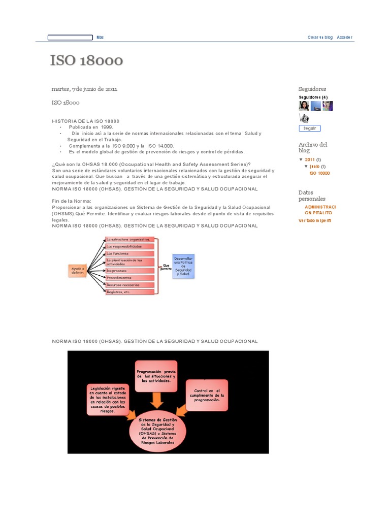 Iso 18000 | PDF | Seguridad y salud ocupacional | La seguridad