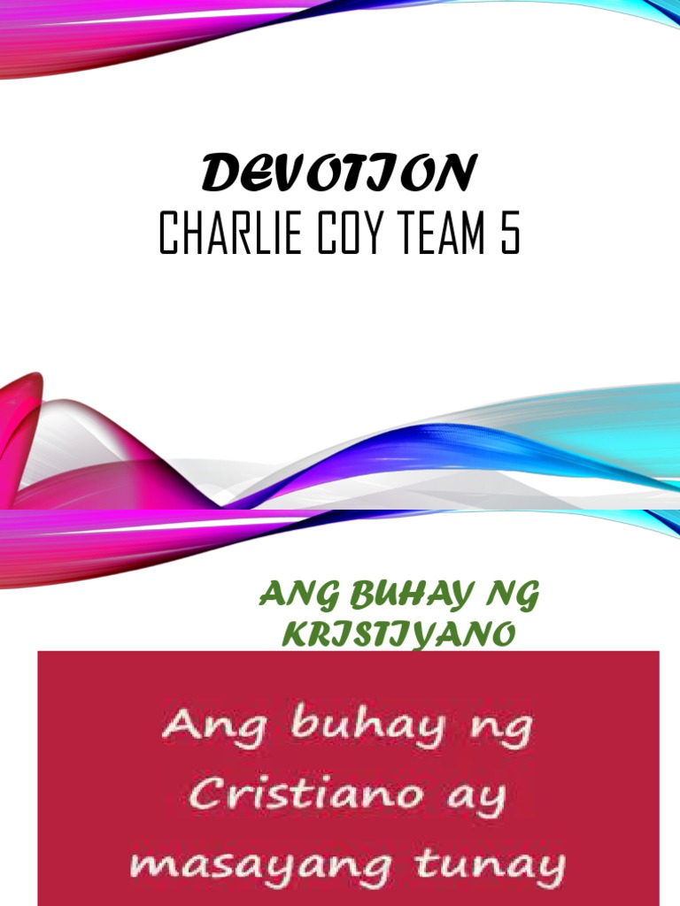 Devotion Charlie Coy Team 5 | PDF