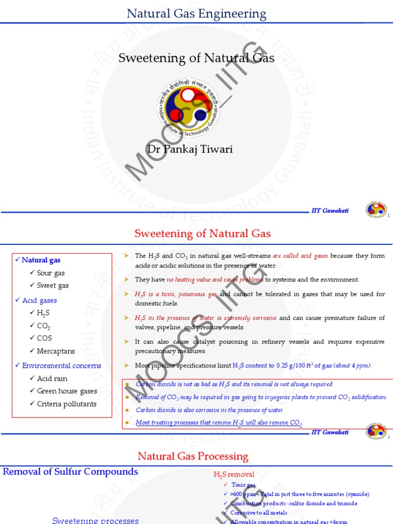 W6L2 - Sweeting of Natural Gas | PDF | Chemical Industry | Chemical ...