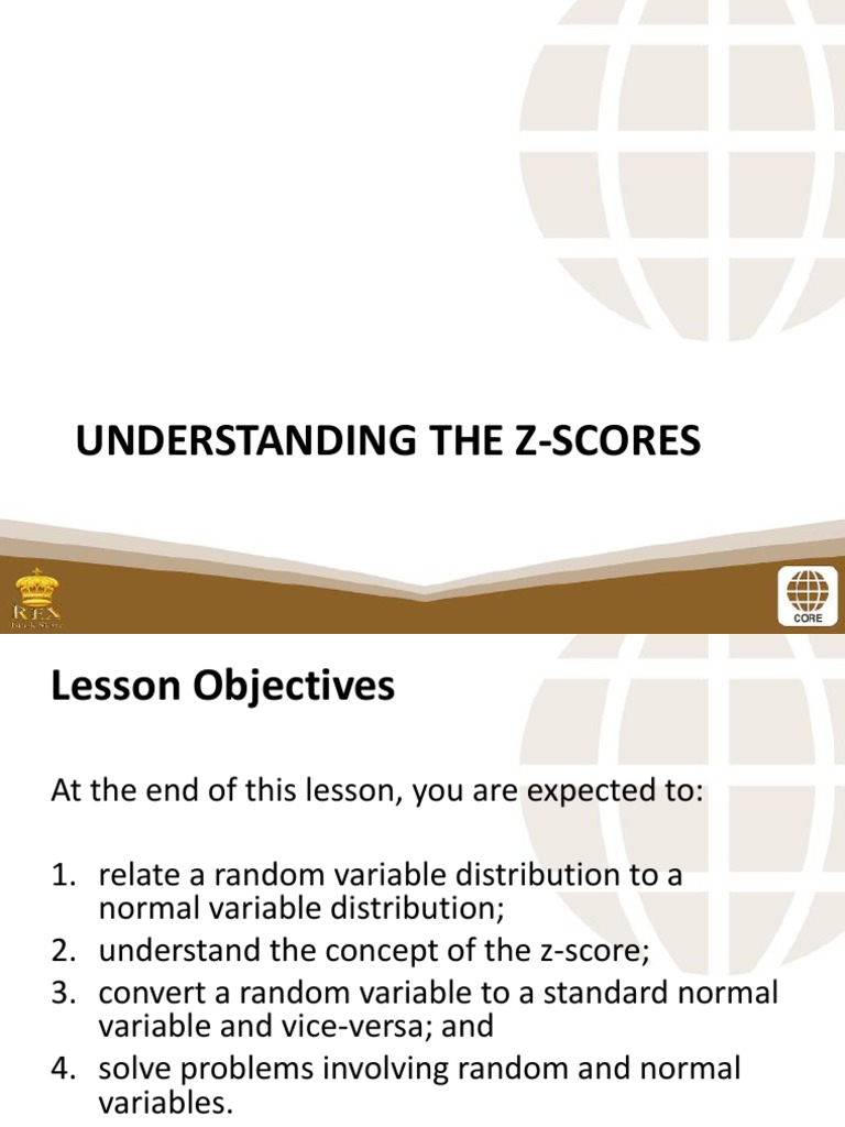 PSUnit II Lesson 2 Understanding The Z-Scores | PDF | Standard Score ...