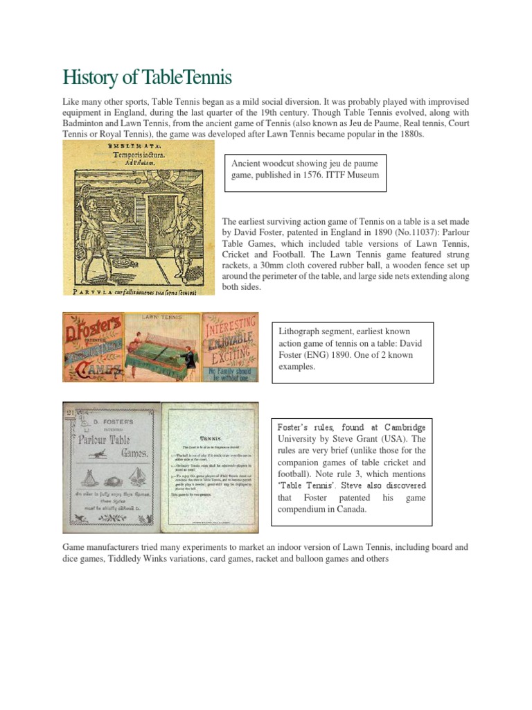 History of TableTennis ITTF | PDF | Table Tennis | Olympic Games