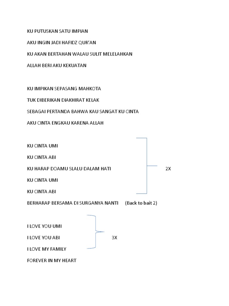 Ku Putuskan Satu Impian | PDF