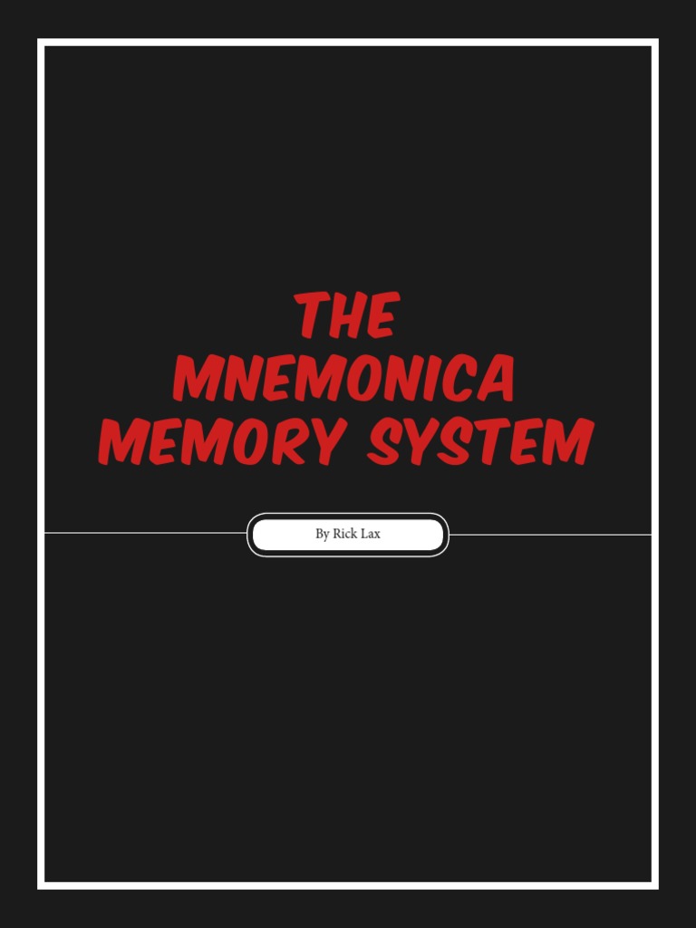 Rick Lax - Mnemonica Trainer PDF | PDF | Playing Cards | Leisure