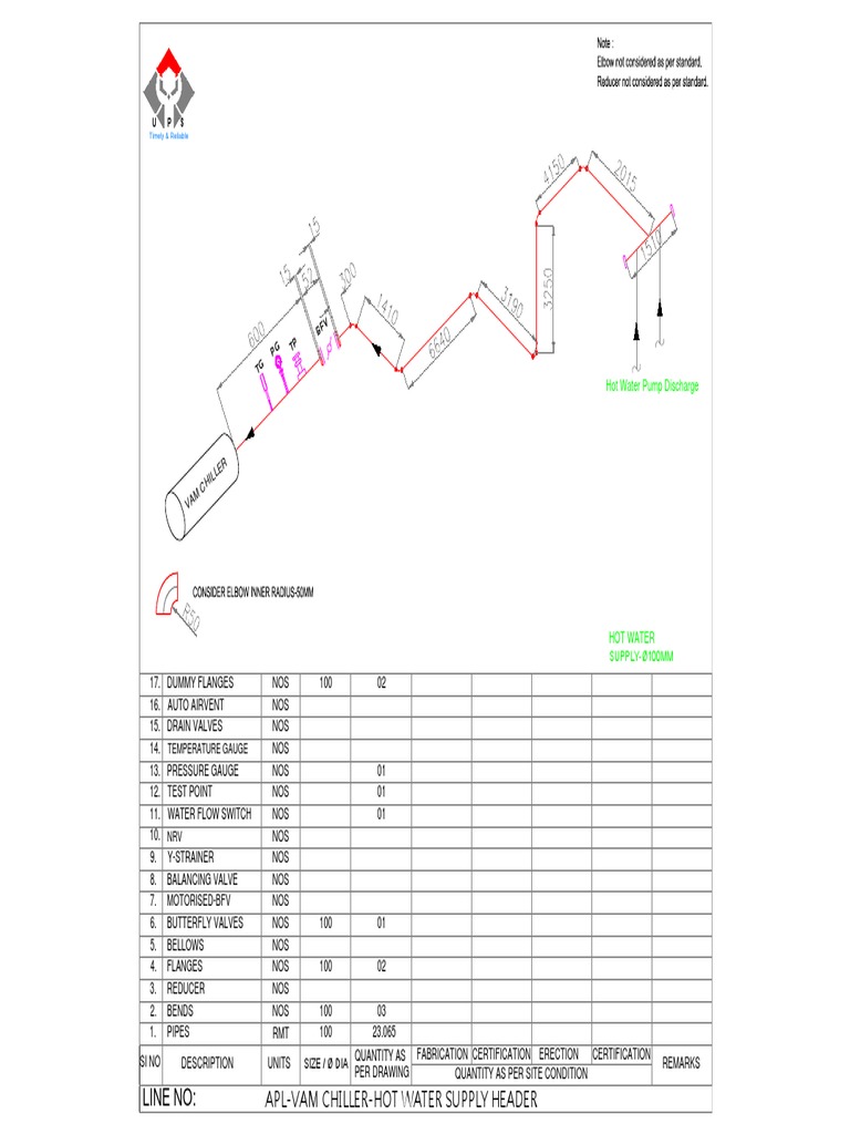Hot Water System Isometric | PDF | Water Heating | Pump
