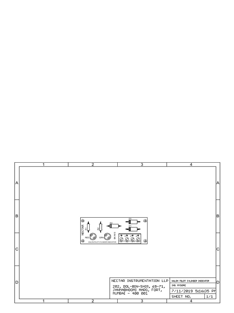 Halon Pilot Cylinder Indicator Board | PDF