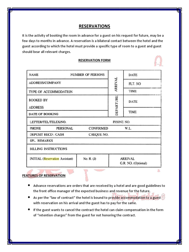 Hotel Management Notes | PDF | Credit Card | Hotel