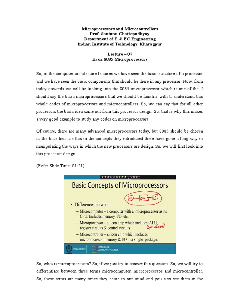 Microprocessors Pdf Central Processing Unit Microprocessor