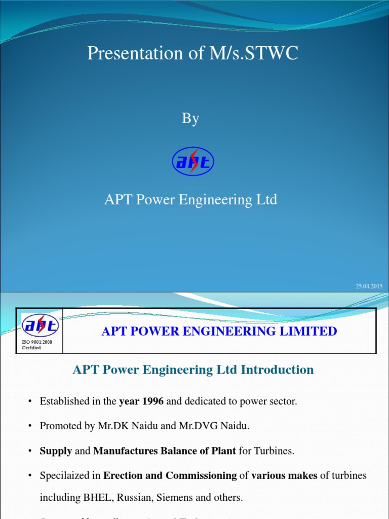 STWC APT Aspects | PDF | Power Station | Steam Engine