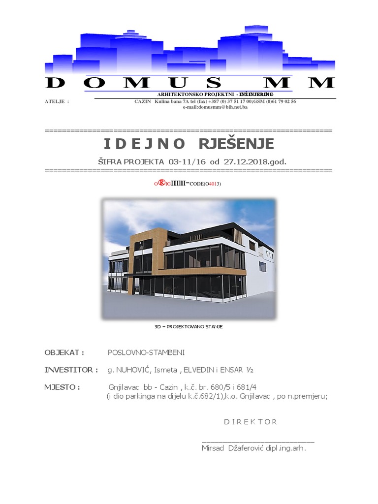 Idejni Projekat | PDF