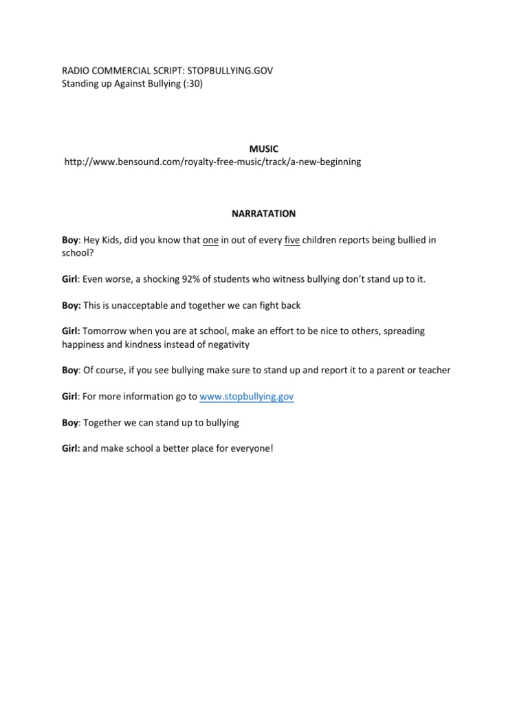 Radio Broadcasting Infomercial Sample | PDF