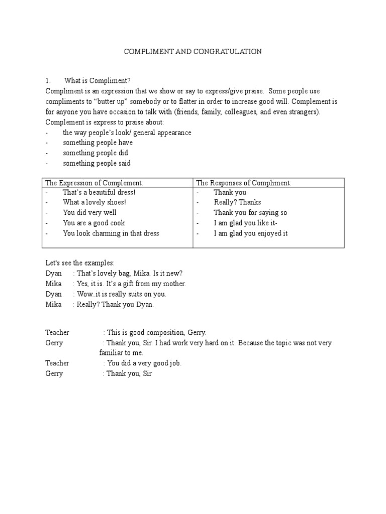 Materi Compliment and Congratulating | PDF | Linguistic Typology | Linguistic Morphology