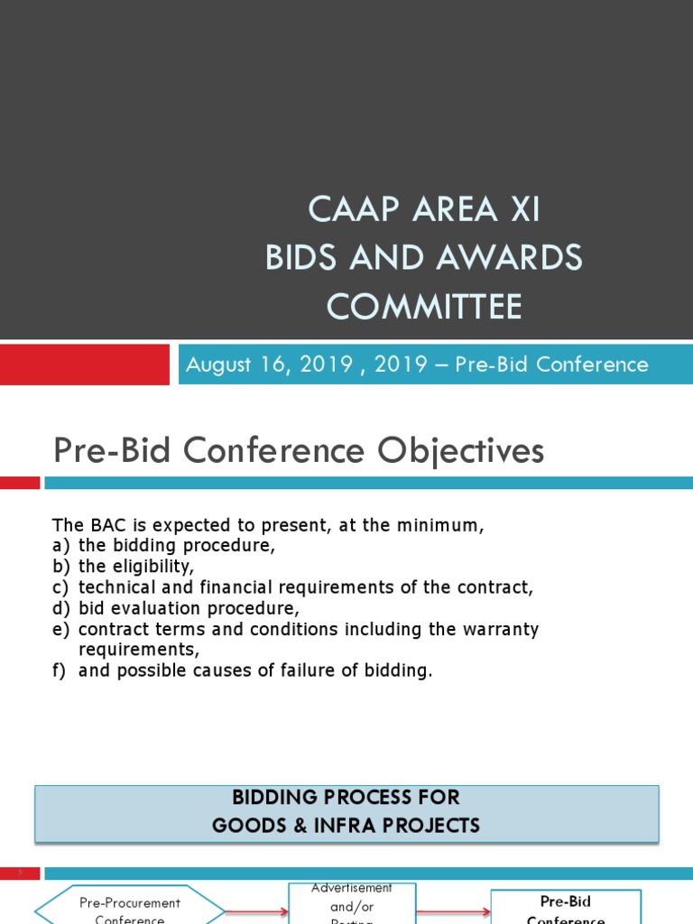 Pre-Bid For GOODS Presentation Template 2019 | PDF | Internal Rate Of ...