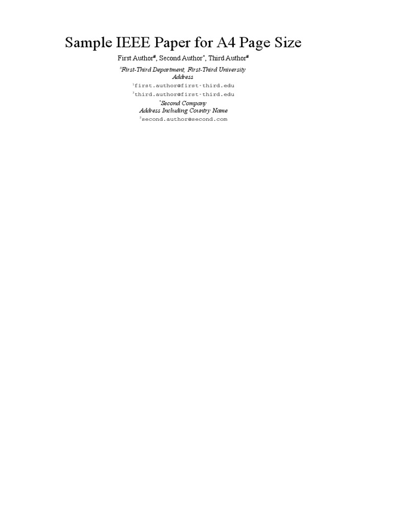 IEEE Paper Formatting Guide for A4 | PDF | Typefaces | Paragraph