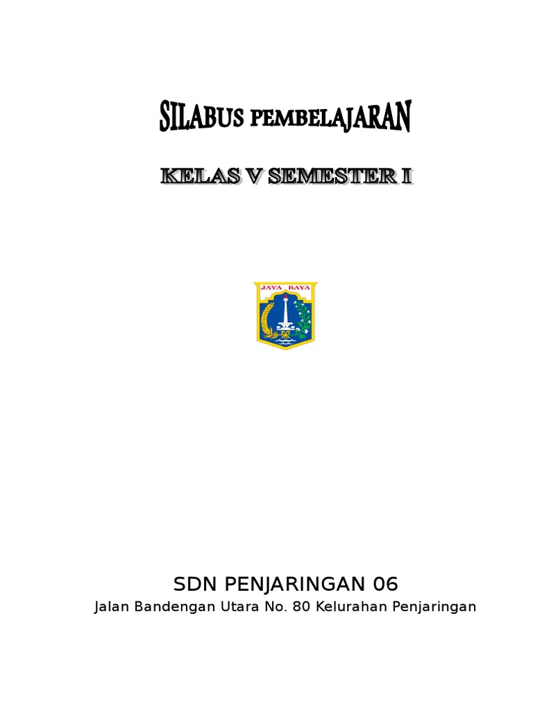 Cover Silabus Kelas 5 | PDF