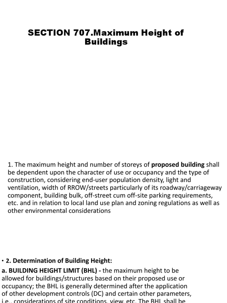 SECTION 707.maximum Height of Buildings | Download Free PDF | Building ...