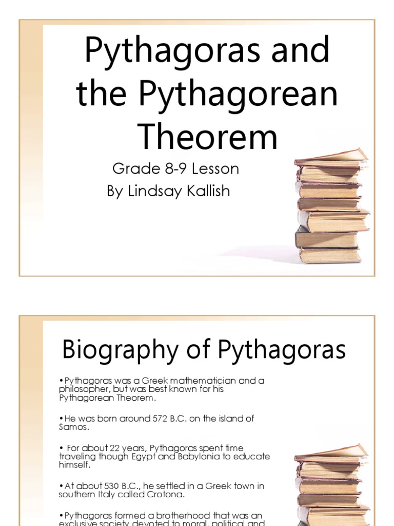 Exploring the History and Proofs of the Pythagorean Theorem Through ...