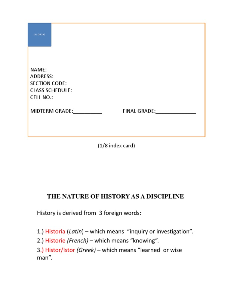 Understanding History as a Discipline | PDF