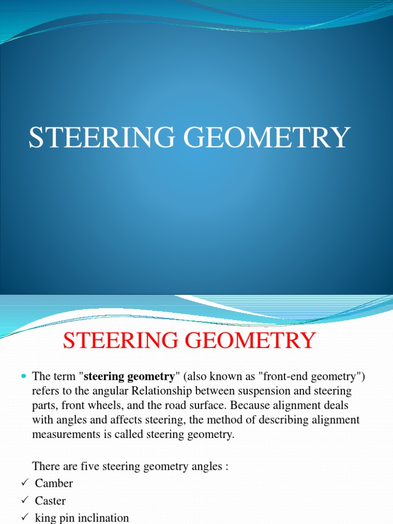 Steeringgeometry | PDF | Steering | Transportation Engineering