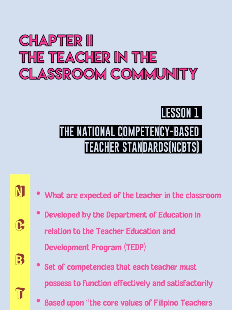 Lesson 1 The National Competency-Based Teacher Standards (NCBTS) | PDF