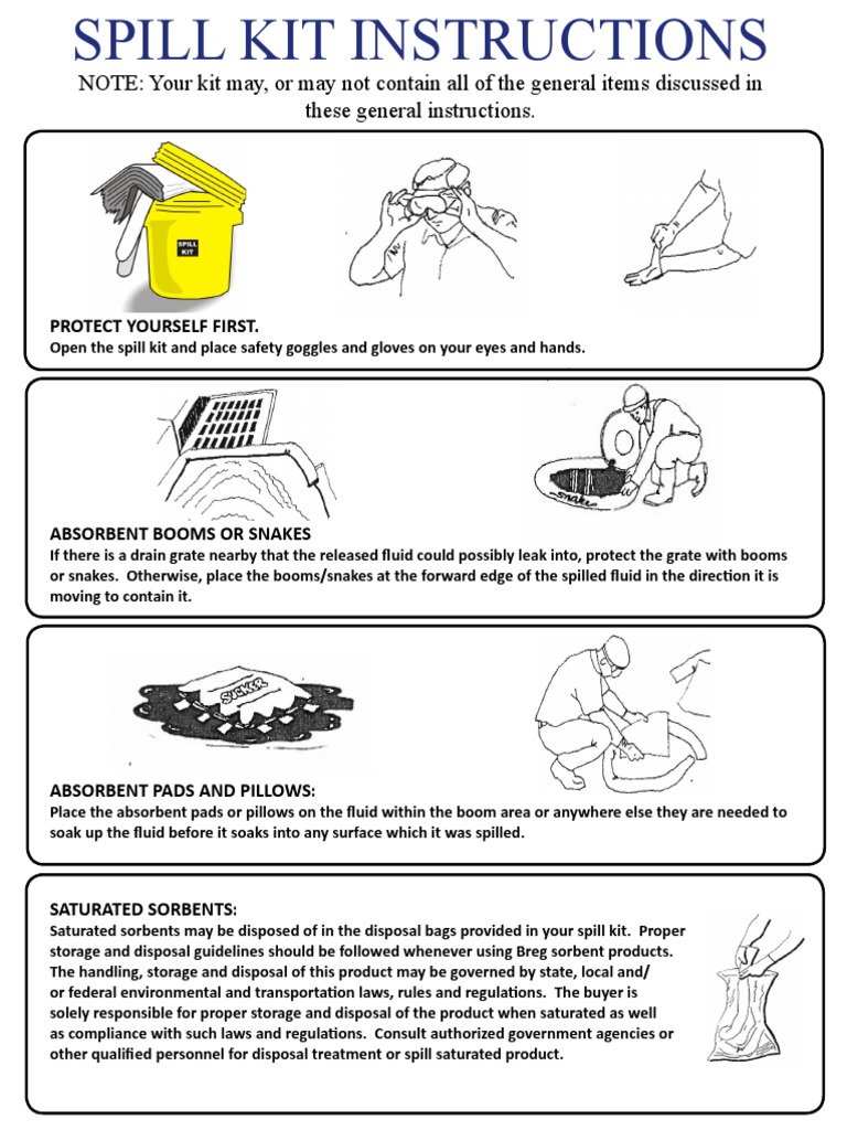 How to Use Spill Kit Absorbents | PDF