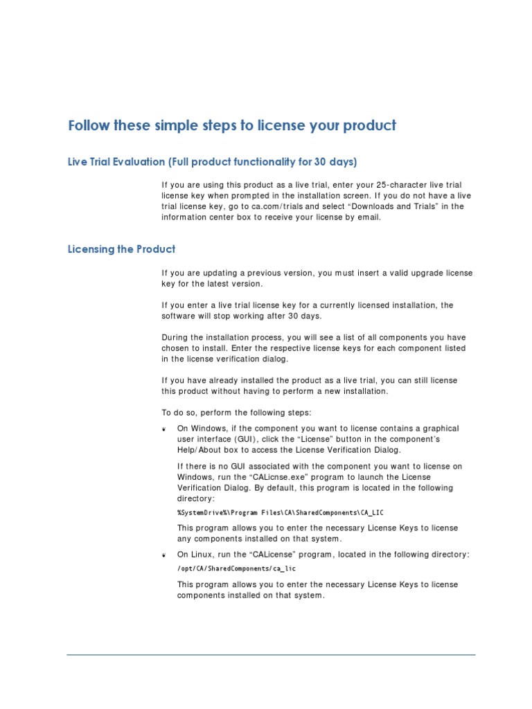 Licensing Steps: A Guide to Licensing Your Product | PDF | System ...