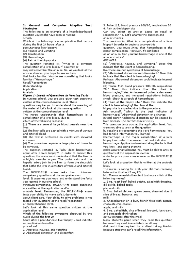 Test Taking Strategies | PDF | National Council Licensure Examination ...