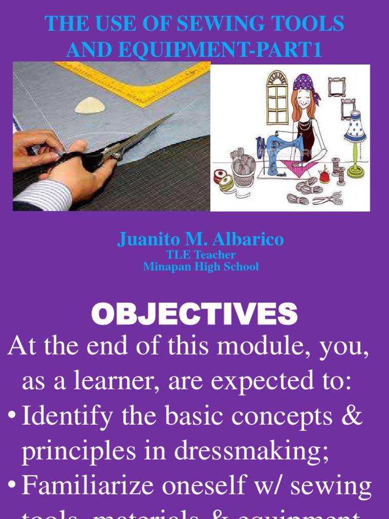 Use of Sewing Tools and Equipment-I | PDF | Sewing | Seam (Sewing)