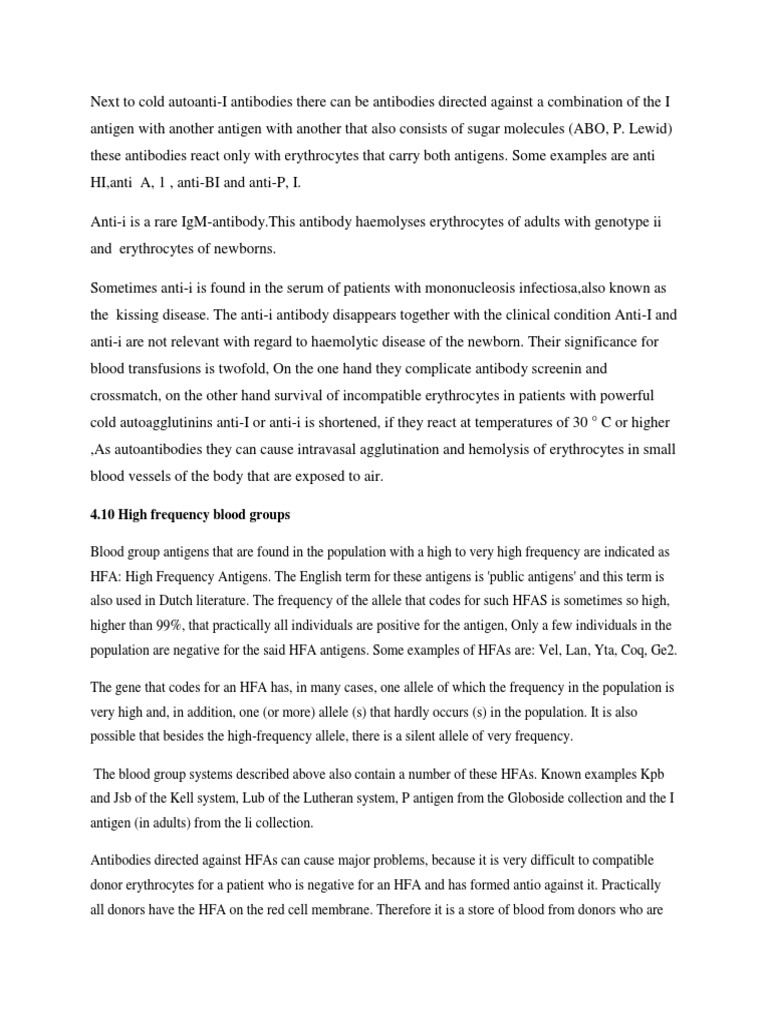 Analysis of Anti-I and Anti-i Antibodies and their Clinical ...