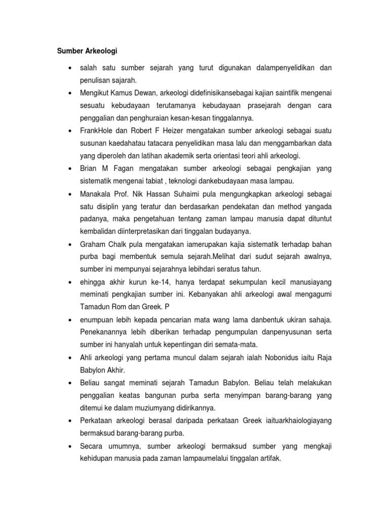 THE IMPORTANCE OF ARCHAEOLOGICAL SOURCES | PDF