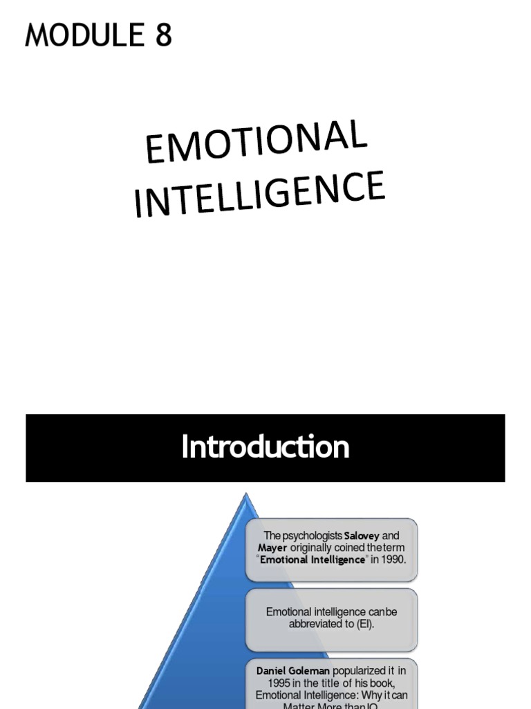 Module 8: Emotional Intelligence Overview | PDF | Emotional ...