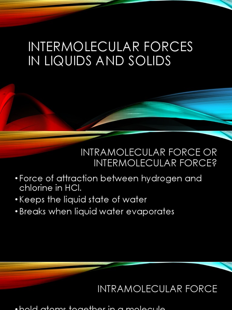 1 CHEM Intermolecular Forces in Liquids and Solids PDF | PDF ...