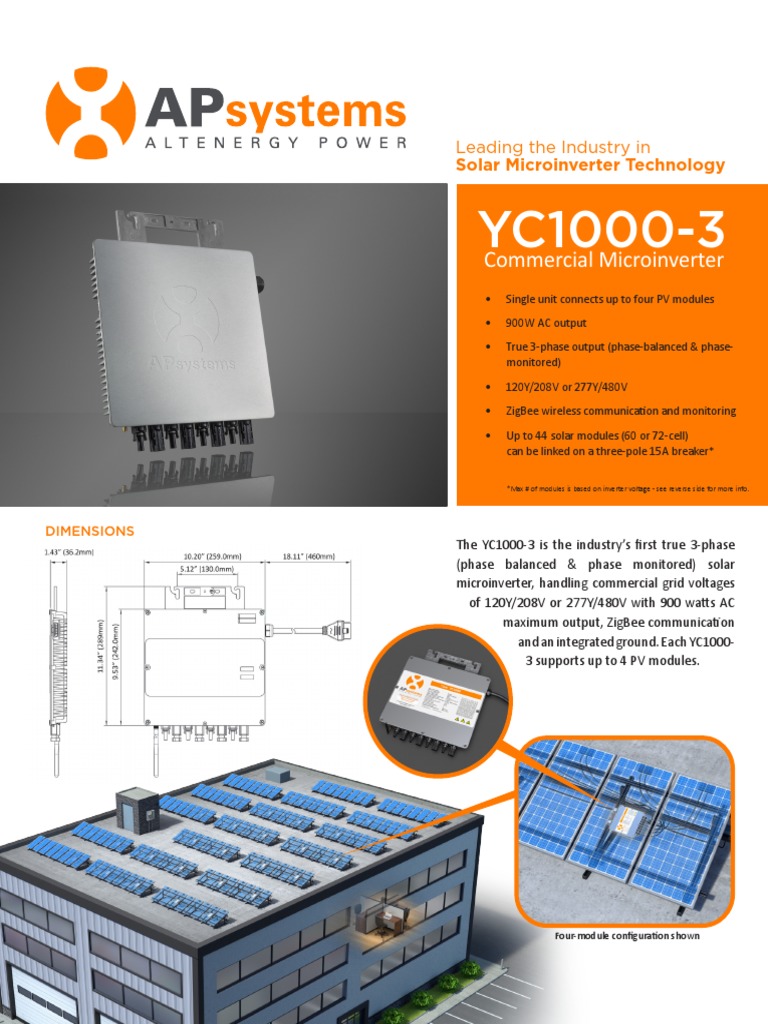 Commercial Microinverter: Leading The Industry in | PDF | Solar Panel ...