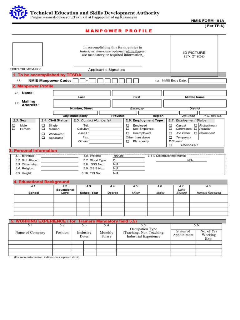 Manpower Profile - For Officials and Non Teaching | PDF | Employment ...