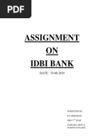 History of IDBI Bank | PDF | Financial Plan | Investment Management