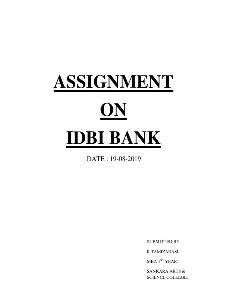 Idbi Bank | PDF | Banks | Stocks