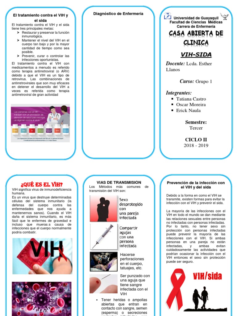 Triptico Vih | PDF | VIH / SIDA | VIH
