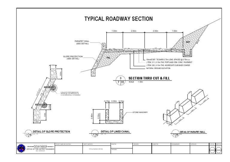 Typical Roadway Section | PDF | Components | Horticulture And Gardening