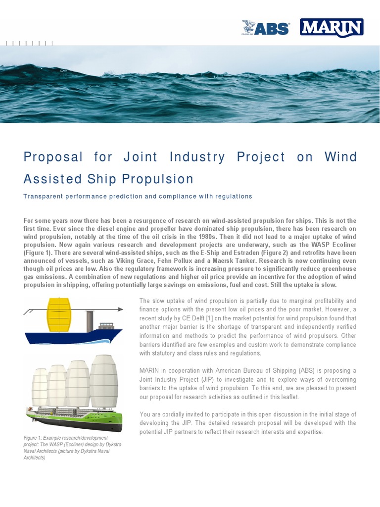 Wind Propulsion: Industry Collaboration | PDF | Marine Propulsion | Ships