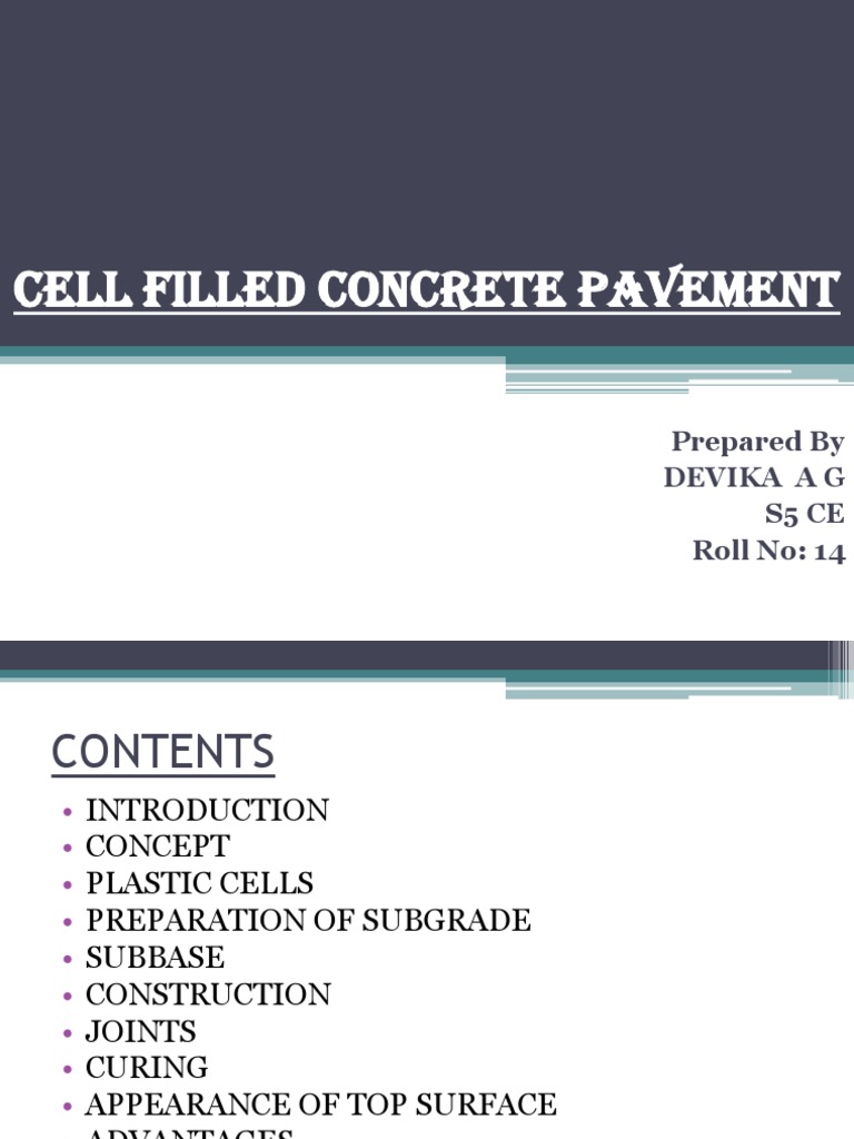 Cell Filled Concrete Pavement Guide | PDF | Road Surface | Concrete